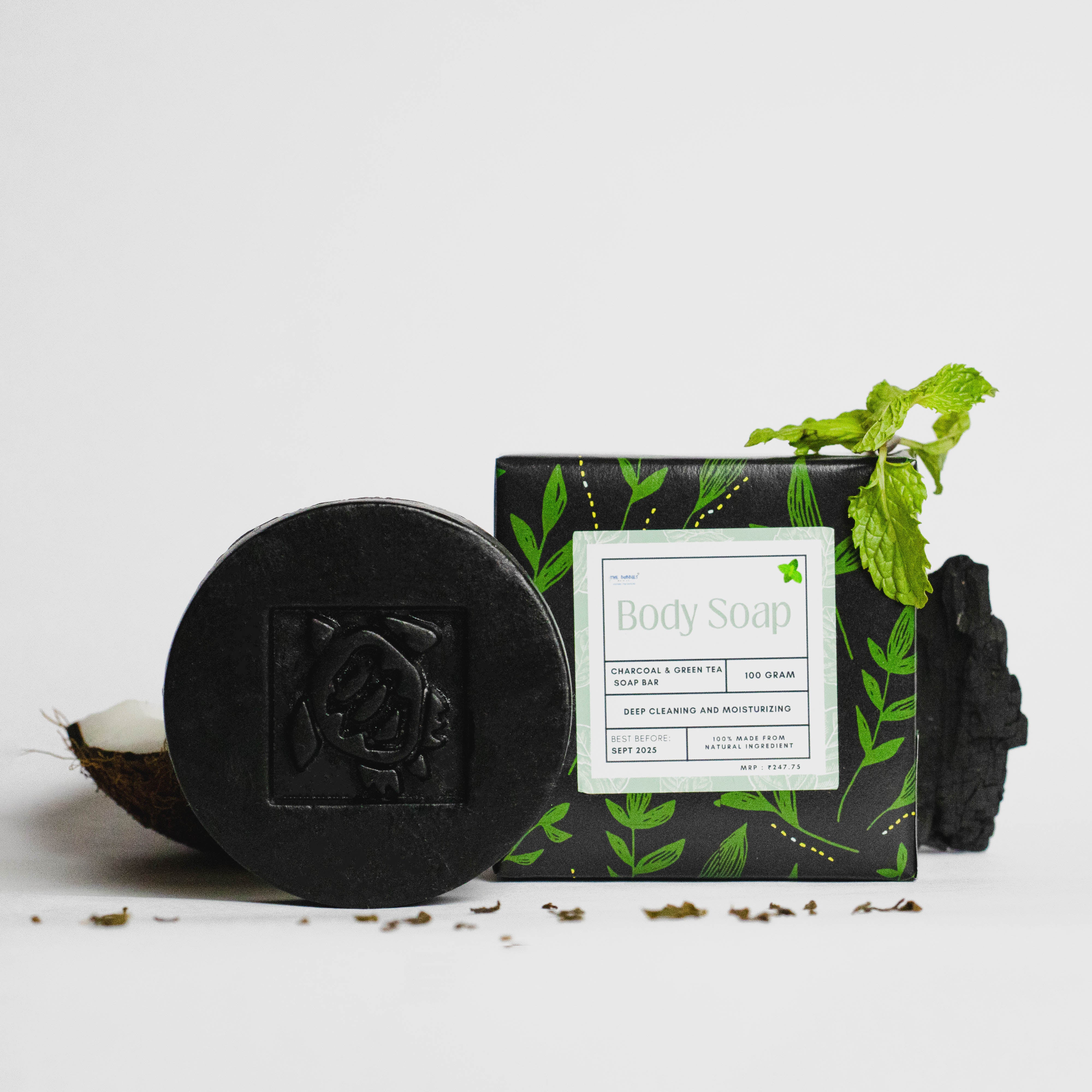 Buy Charcoal Soap - Green Tea Bathing Soap